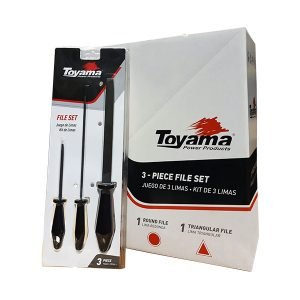 Kit De Limas Redonda 5/32" Triangular 10 mm E Plana 200 mm - Toyama